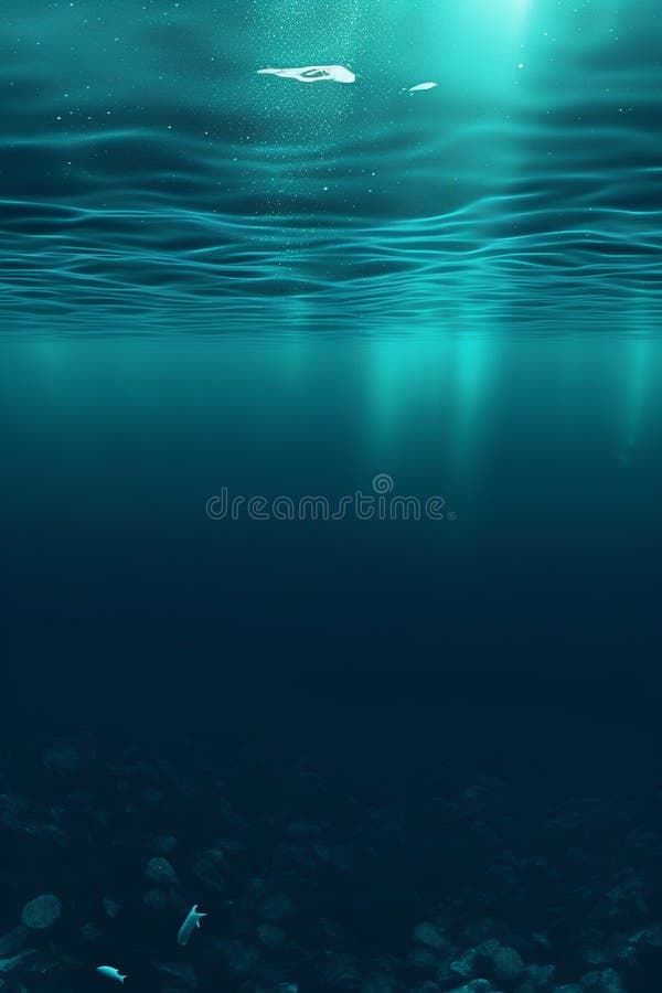 Underwater View of the Ocean with Corals and Algae. 3d Render Stock ...