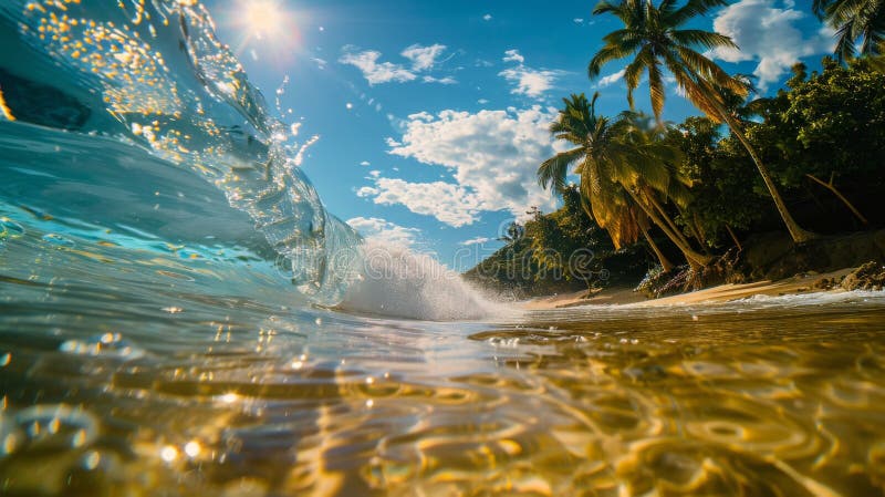 Underwater View of the Ocean Stock Photo - Image of wave, outdoor ...