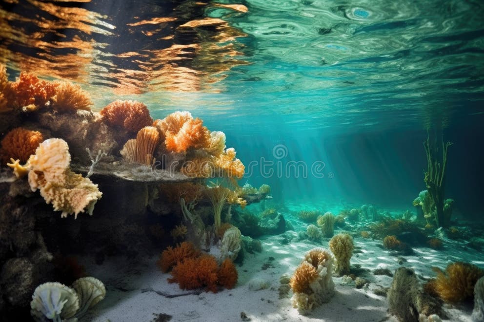 Underwater View of Oysters Filtering Water Stock Image - Image of ocean ...