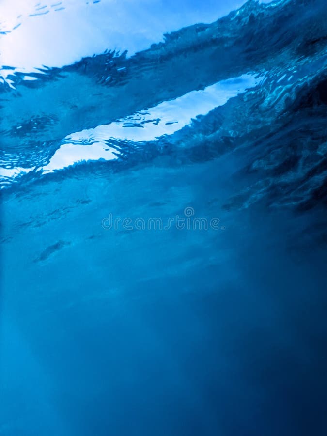 Underwater View, Bottom of a Boat, Sun Shine Beam and Rays Stock Image ...