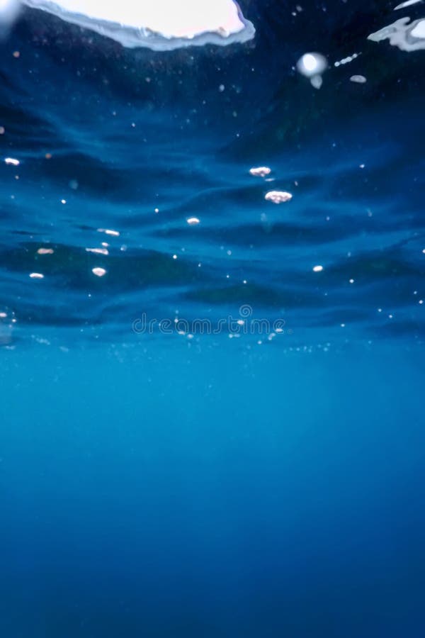 Underwater View of the Sea Surface Stock Photo - Image of sunlight ...