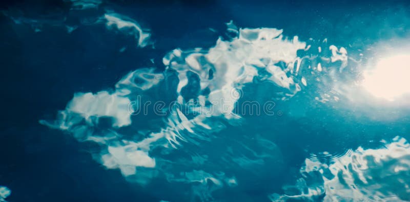 Underwater View, Bottom of a Boat, Sun Shine Beam and Rays Stock Image ...