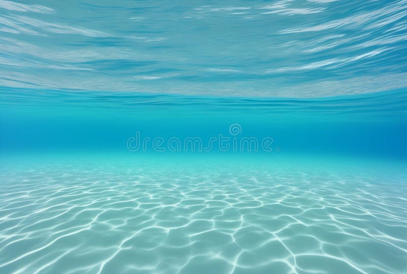 Underwater View in Shallow Sea Water and Sunlight Reflections ...