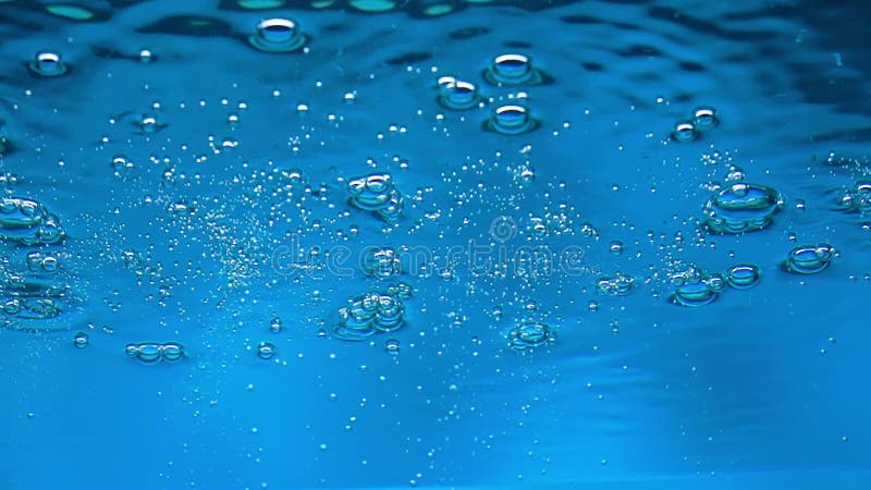 Underwater View of Stream of Air Bubbles Rising Onto the Surface of ...