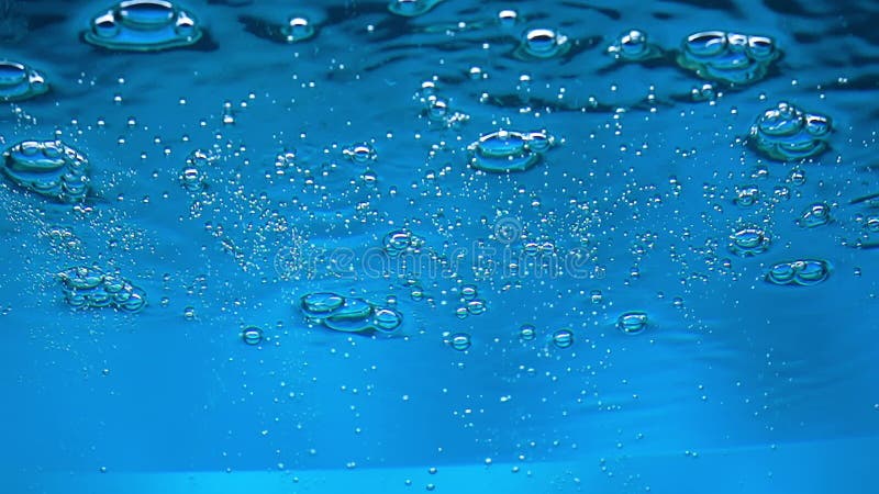 Underwater View of Stream of Air Bubbles Rising Onto the Surface of ...