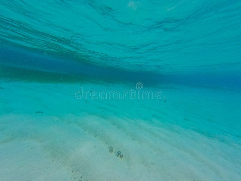 Underwater Views of the Sea Surface Stock Image - Image of coastline ...