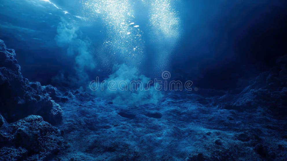 Underwater Volcanic Vent with Hot Water Stock Illustration ...