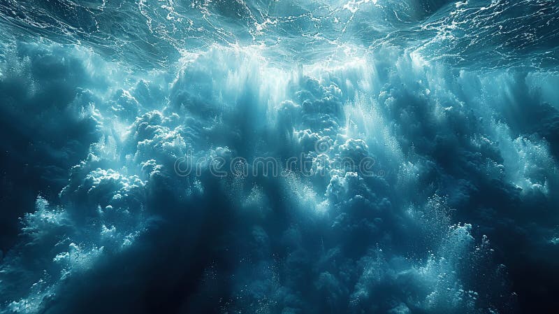 Underwater Waves: a Breathtaking View of Ocean Depths Stock ...