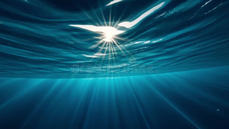 Underwater Waves Ripple and Flow Gracefully, Illuminated by Dancing ...