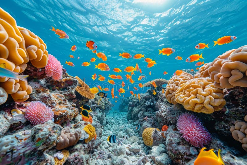 The Underwater World. Animals of the Underwater Marine World. the ...