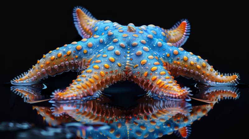 Underwater World: Colorful Starfish with Reflection. Generated by AI ...