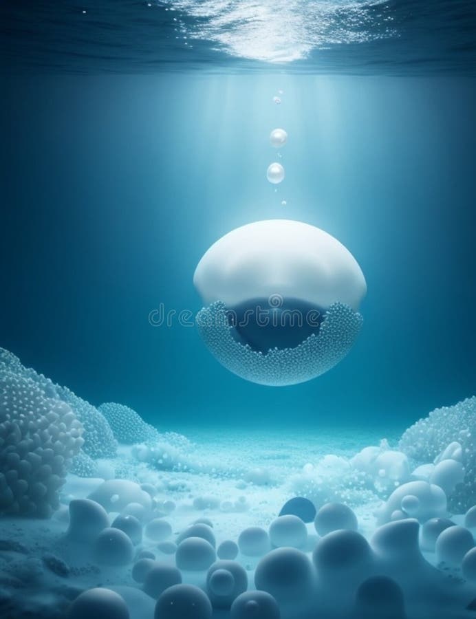 Underwater World with Pearls Stock Image - Image of world, moonlight ...