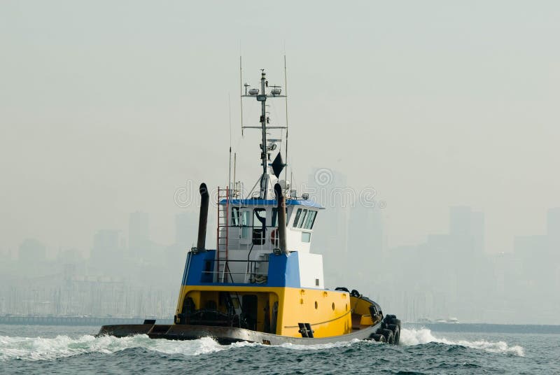 Tug Boat Making Way editorial photography. Image of boats - 110106362