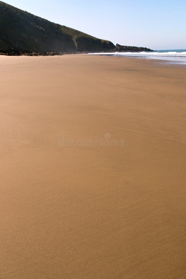 Undisturbed Smooth Shoreline of Sandy Beach at Low Stock Photo - Image ...