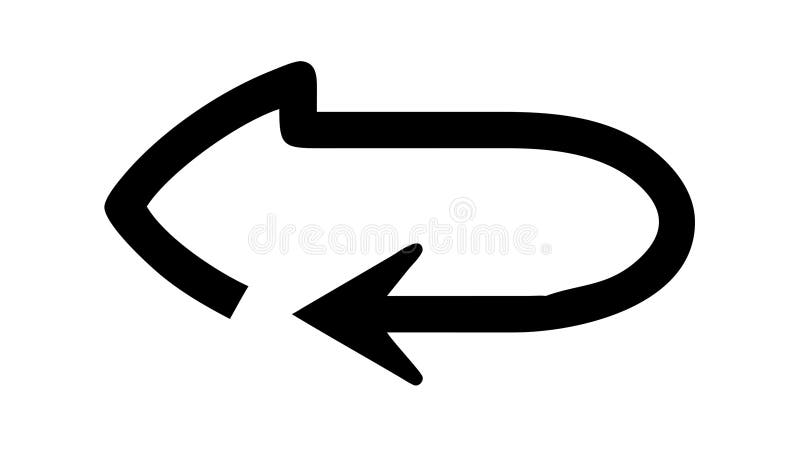 Undo Action Curved Arrow Icon, Vector Design Generative AI Stock Vector ...