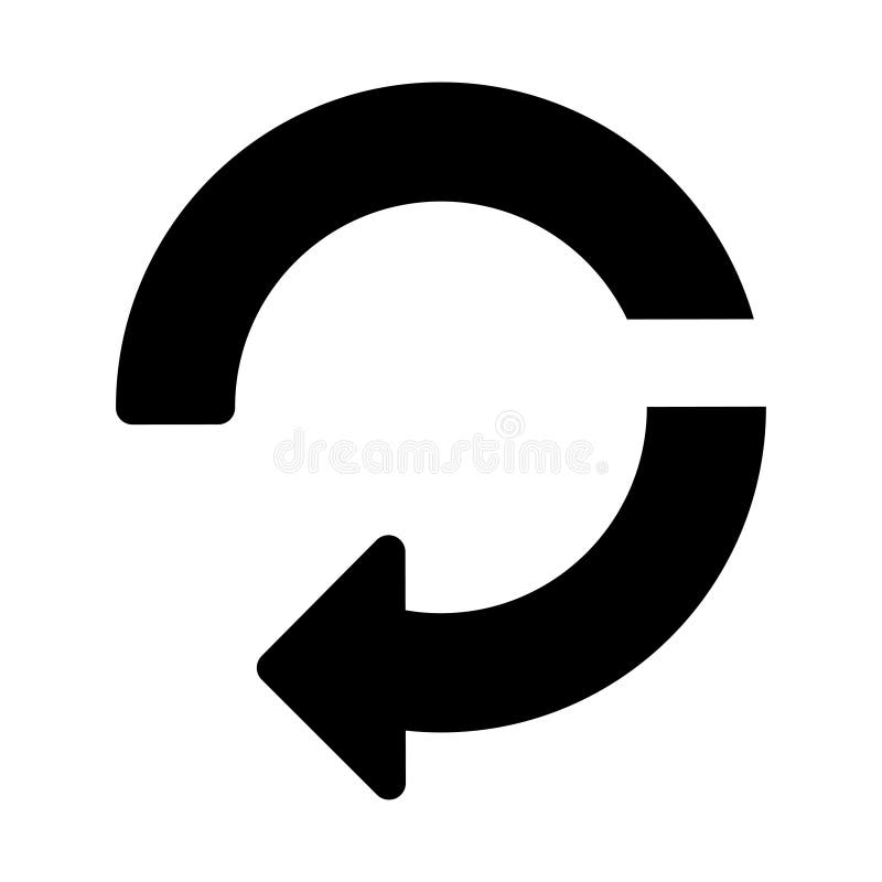 Undo Arrow Icon stock vector. Illustration of vector - 243635396