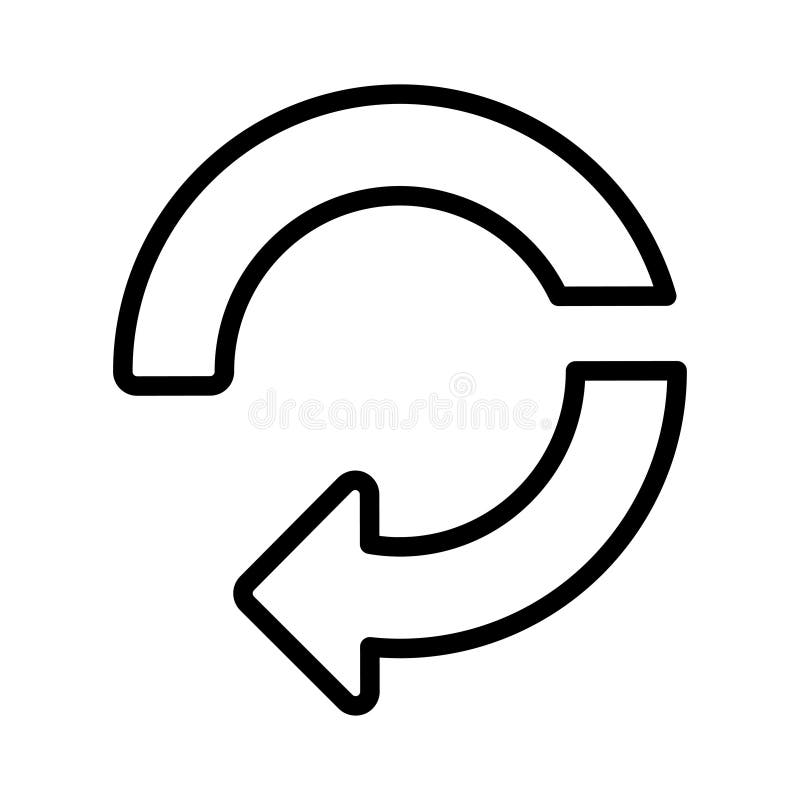 Undo Arrow Icon stock vector. Illustration of vector - 255689822