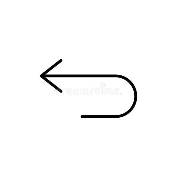 Undo Arrow Icon Ideal for Corrections and Reversals Stock Vector ...