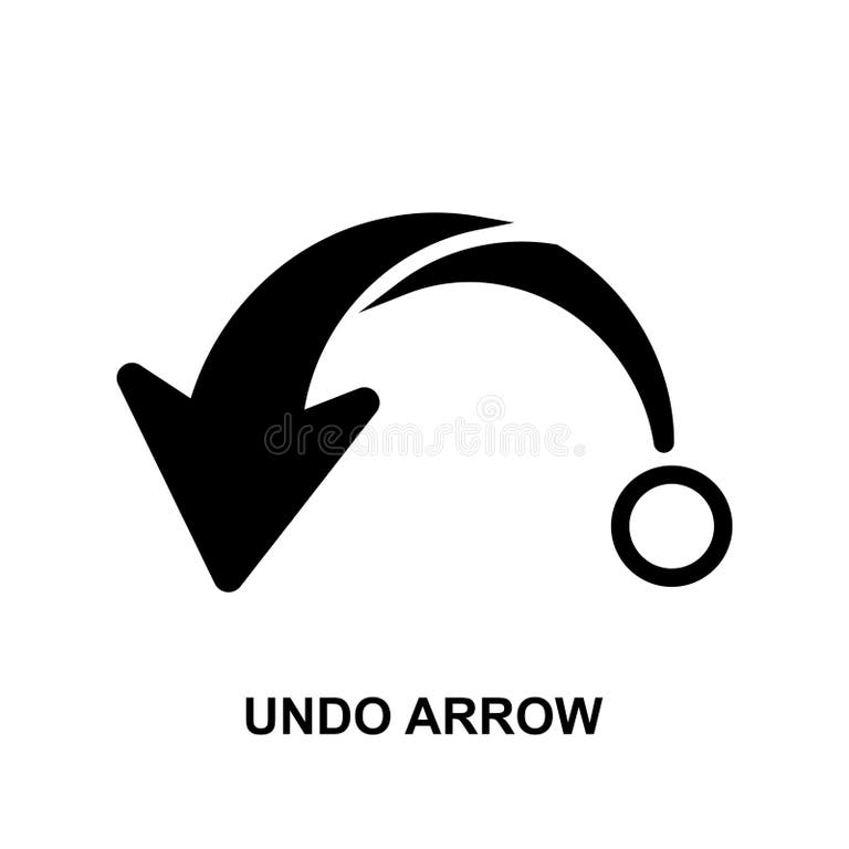 Undo Arrow Icon Isolated on Background Stock Vector - Illustration of font, number: 370850462