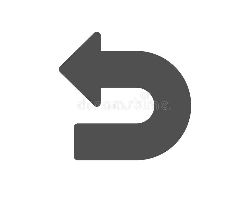 Undo Arrow Icon. Left Turn. Vector Stock Vector - Illustration of ...