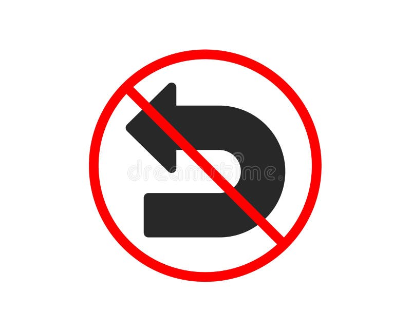 Undo Arrow Icon. Left Turn. Vector Stock Vector - Illustration of turn ...