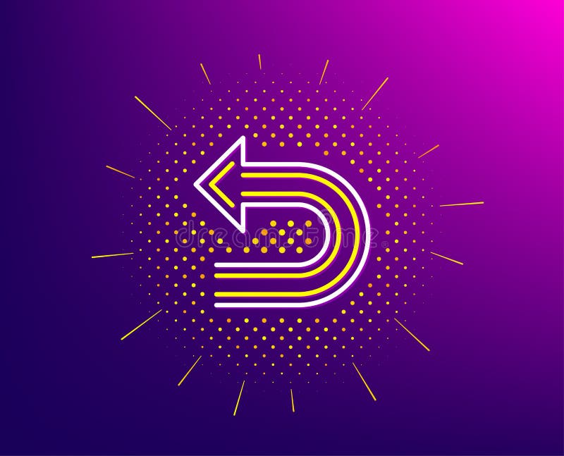 Undo Arrow Icon. Left Turn. Vector Stock Vector - Illustration of ...