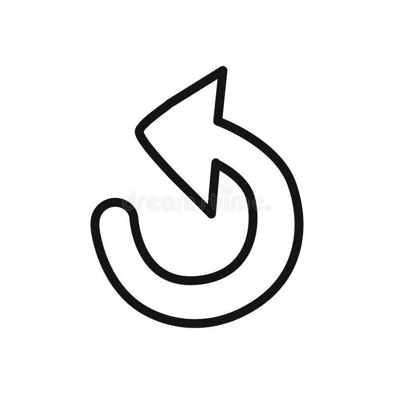 Undo Arrow Sign Icon Linear Vector Graphics Sign Stock Vector - Illustration of arrow, interface ...