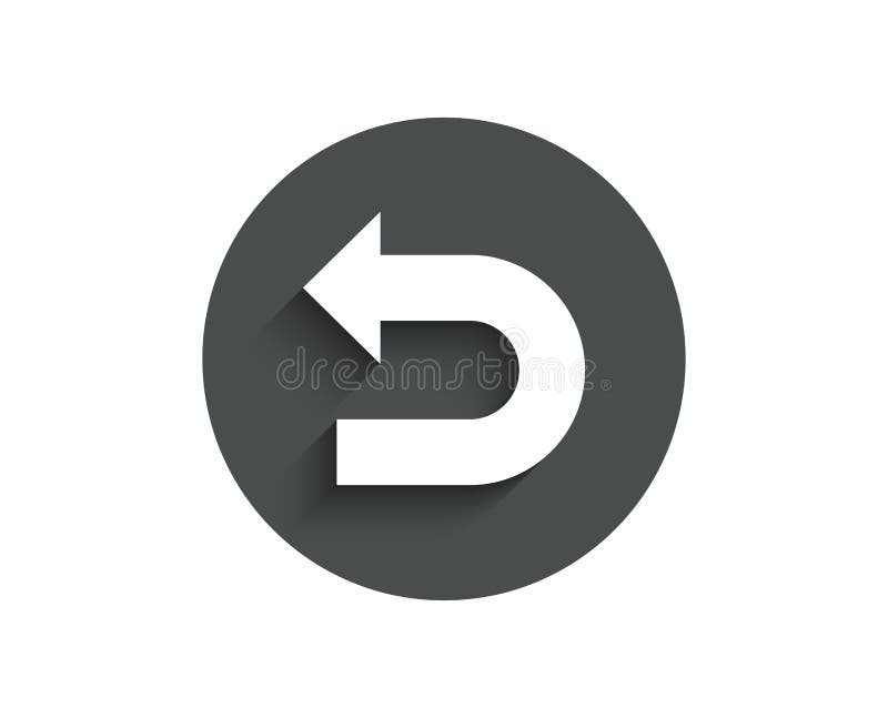 Undo Arrow Simple Icon. Left Turn. Stock Vector - Illustration of ...
