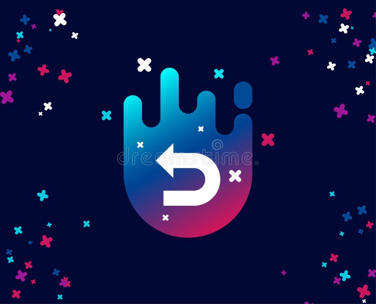 Undo Arrow Simple Icon. Left Turn. Stock Vector - Illustration of ...