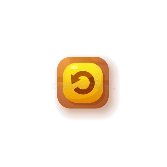 Undo Back or Return Button for Game Menu and Mobile App, Vector ...