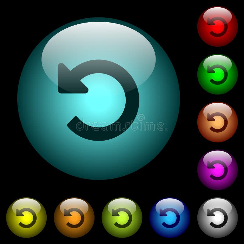 Undo Changes Dark Push Buttons with Color Icons Stock Vector ... Undo Changes Dark Push Buttons with Color Icons Stock Vector ...