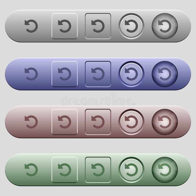 Undo Changes Icons on Menu Bars Stock Vector - Illustration of ...