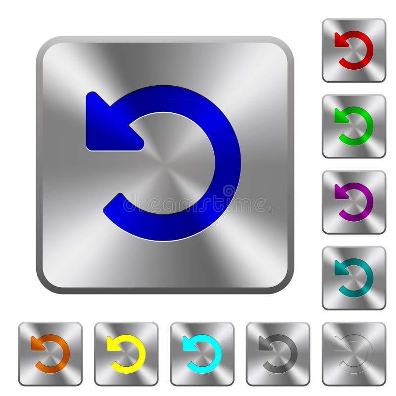 Undo Changes Media Player Icon Illustration. Black And White Icon ...