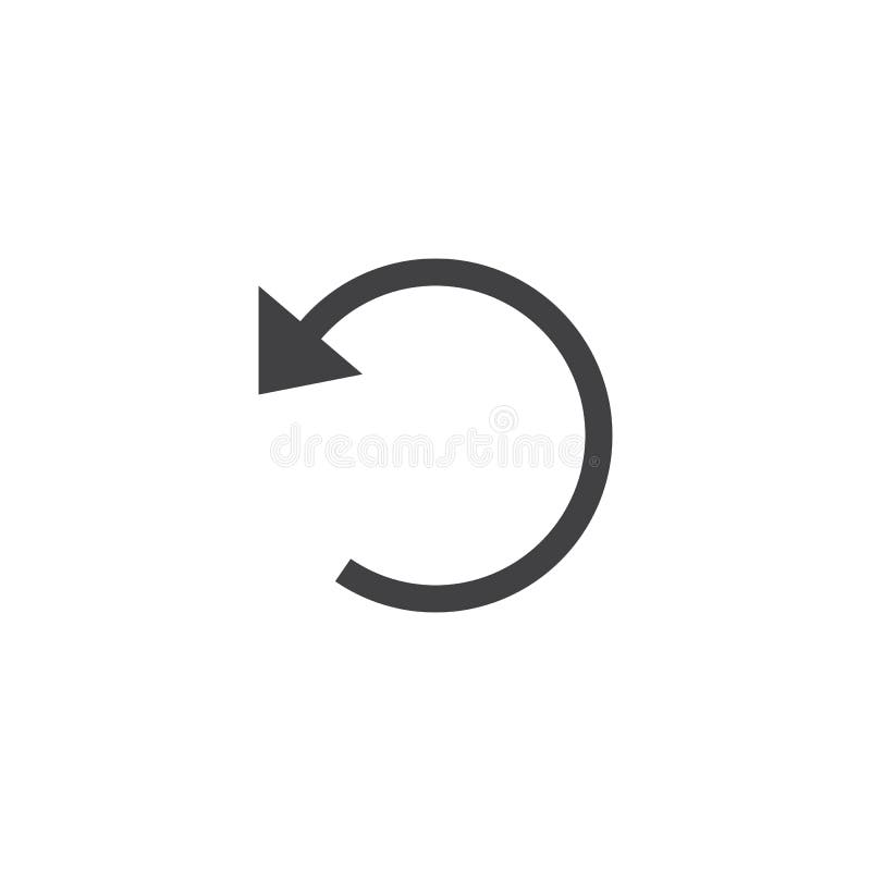 Undo, Left Arrow Circular Line Icon. Round Colorful Sign. Flat Style ...