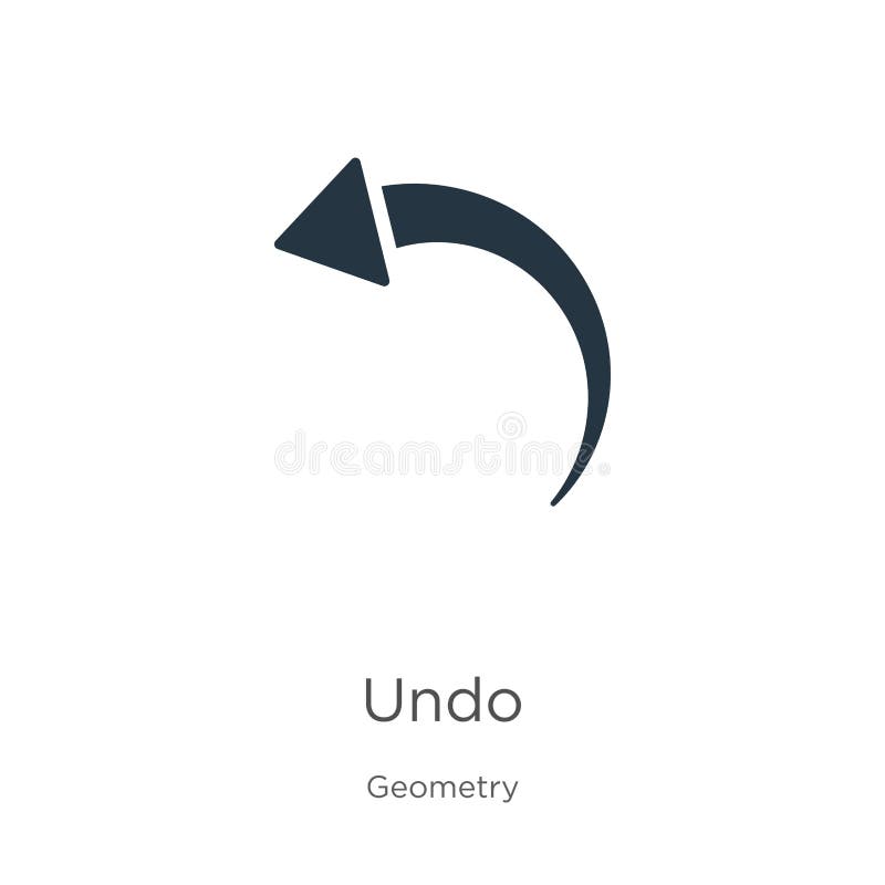 Undo Icon Vector. Trendy Flat Undo Icon from Geometry Collection ...