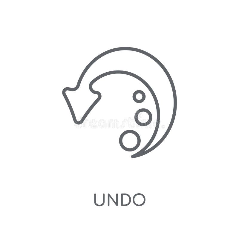 Undo Linear Icon. Modern Outline Undo Logo Concept on White Back Stock ...
