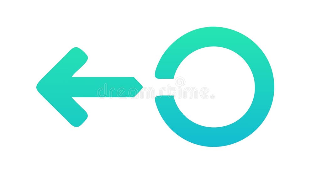 Undo Reload Circular Arrow Left Green Blue Refresh, Vector Design Generative AI Stock Vector ...