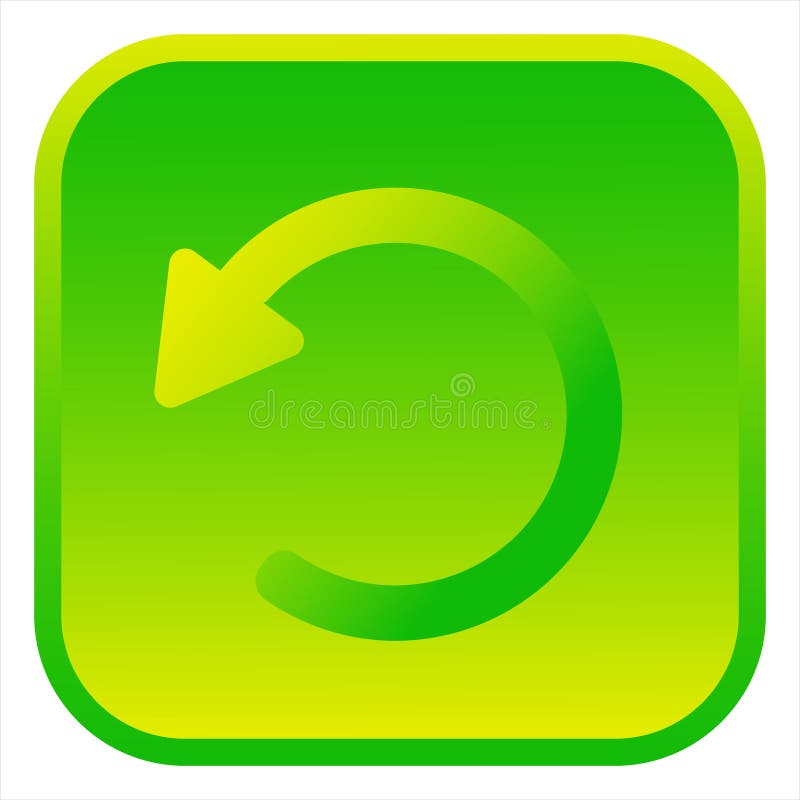 Undo Sign. Isolated Web Icon. Stock Vector - Illustration of reset ...