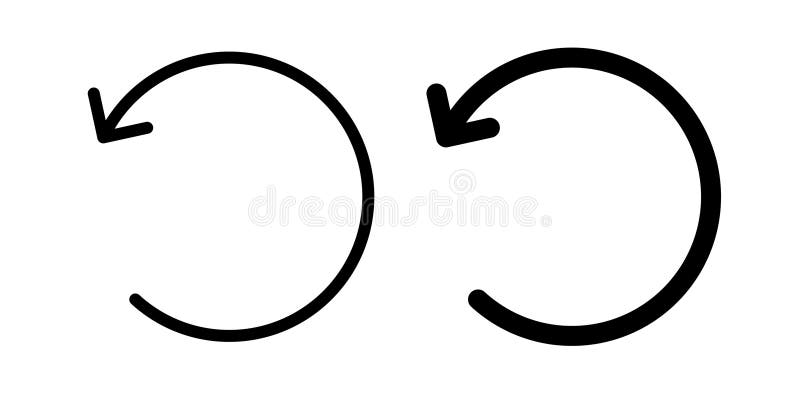 Undo vecor icon set stock vector. Illustration of restart - 340789392