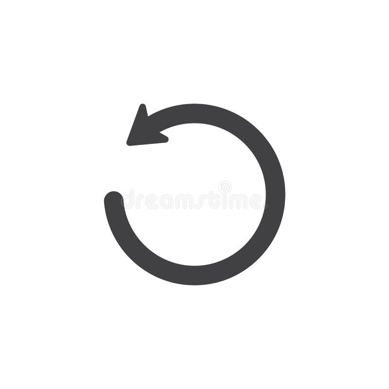 Undo Vector Icon in 6 Different Modern Styles. Black, Two Colored Undo ...