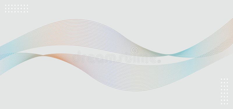 Undulate Gradient Multicolor Lines with Blend Effect. Twisted Ribbon ...