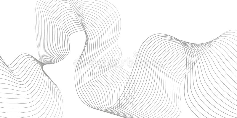 Undulate Grey Wave Swirl, Frequency Sound Wave, Twisted Curve Lines ...