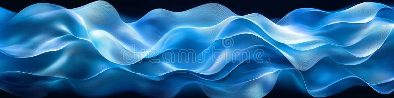 Undulating Cyan Waves, Abstract Design Featuring Interconnected Mesh ...
