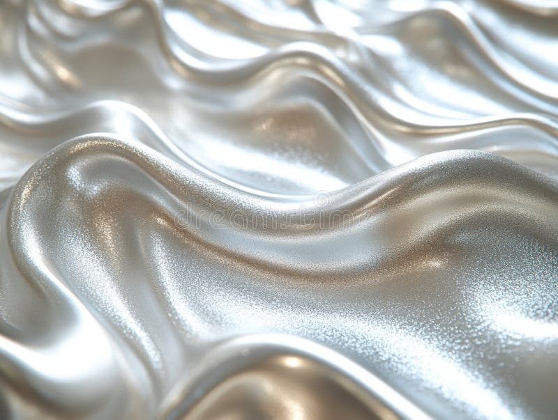 Undulating Metallic Waves Abstract Fluid Shimmering Gradient Stock ...