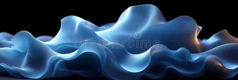 Undulating 3D Forms Resembling Shimmering Metallic Waves with ...