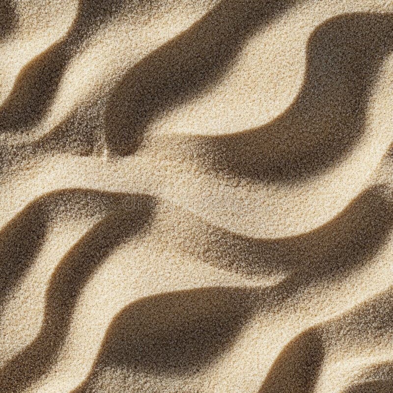 Undulating Desert Sand Patterns with Natural Textures and Shadows Stock ...