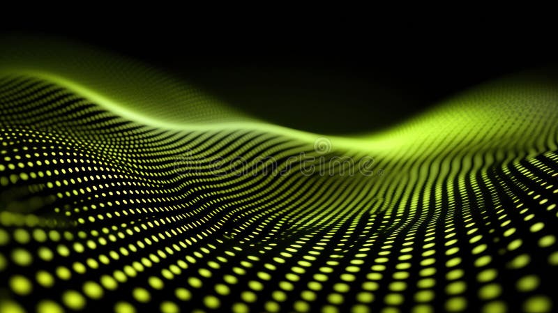Undulating Green Waves of Light Create a Mesmerizing Digital Landscape ...