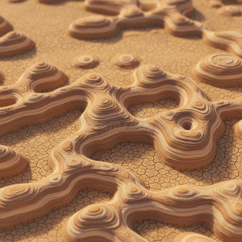 Undulating, Layered Structures Resembling Wave-like Formations on a ...