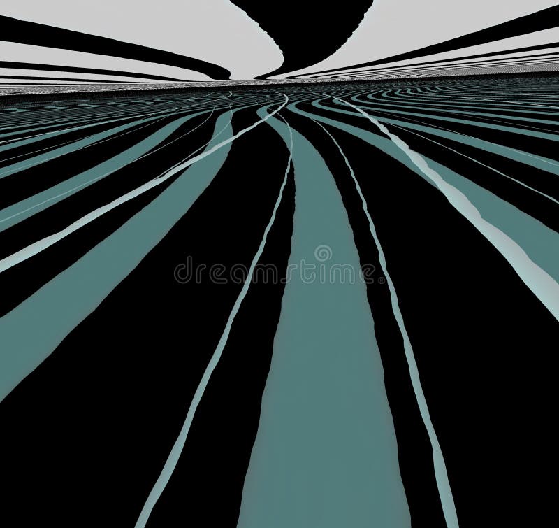 Shades of Grey 3D Layered Contour Lines To a Vanishing Point Stock ...