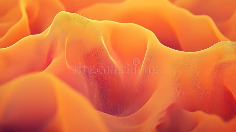 Undulating Orange and Yellow Abstract Waves Create a Mesmerizing Visual Effect, AI Stock Image ...